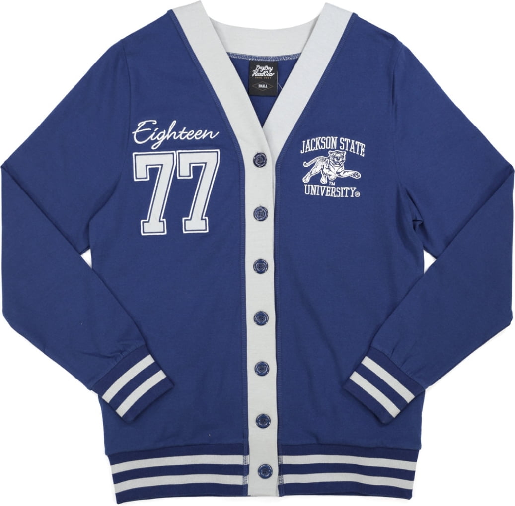 Big Boy Jackson State Tigers S10 Womens Cardigan [Navy Blue - L ...