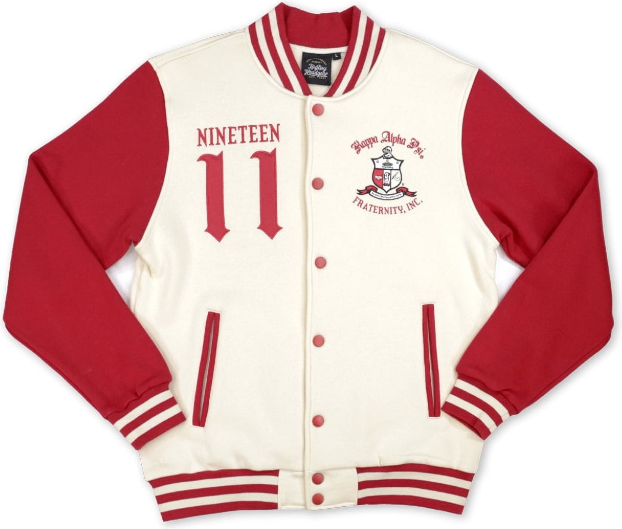 Big Boy Kappa Alpha Psi Divine 9 Mens Fleece Jacket [Ivory White - 4XL ...