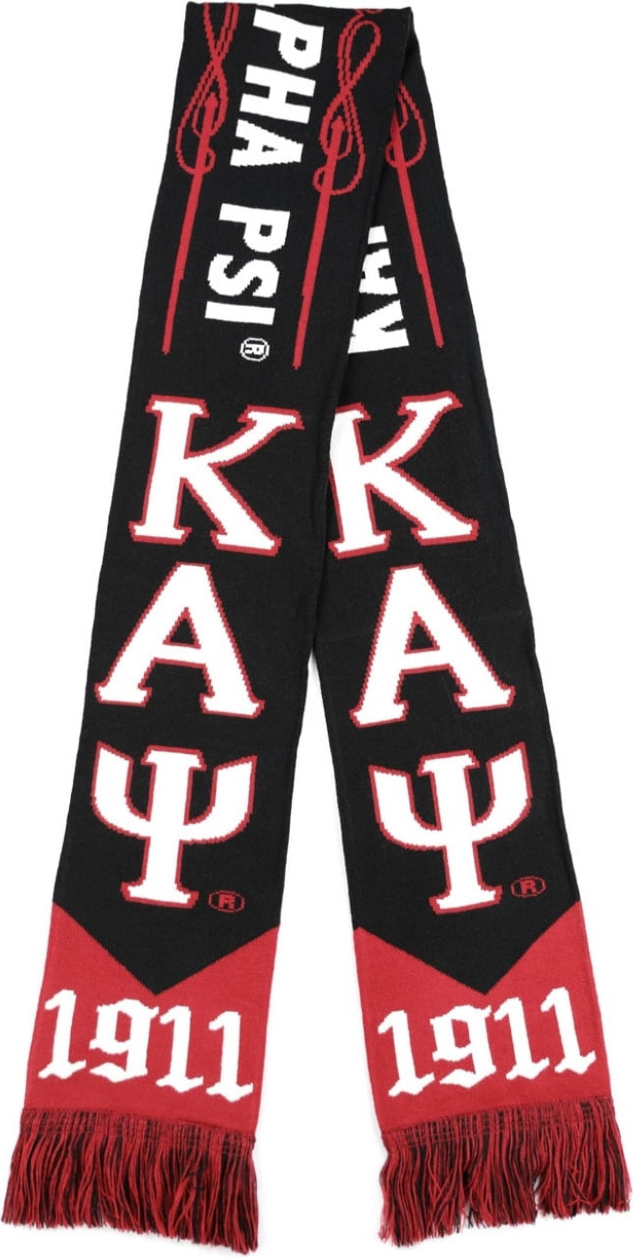Big Boy Kappa Alpha Psi Divine 9 S7 Scarf [Black - 80" x 7"] - Walmart.com
