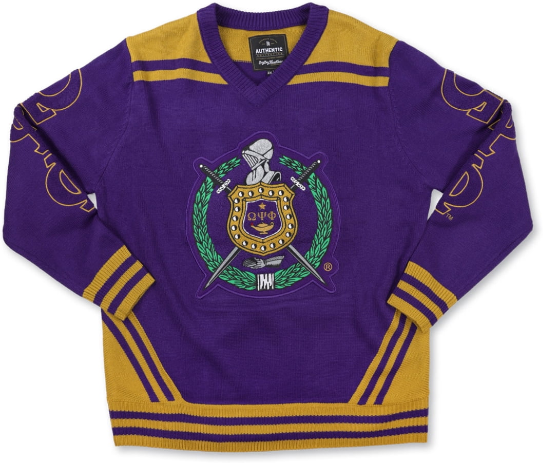 Big Boy Omega Psi Phi Divine 9 S5 V-Neck Sweater [Purple - XL ...