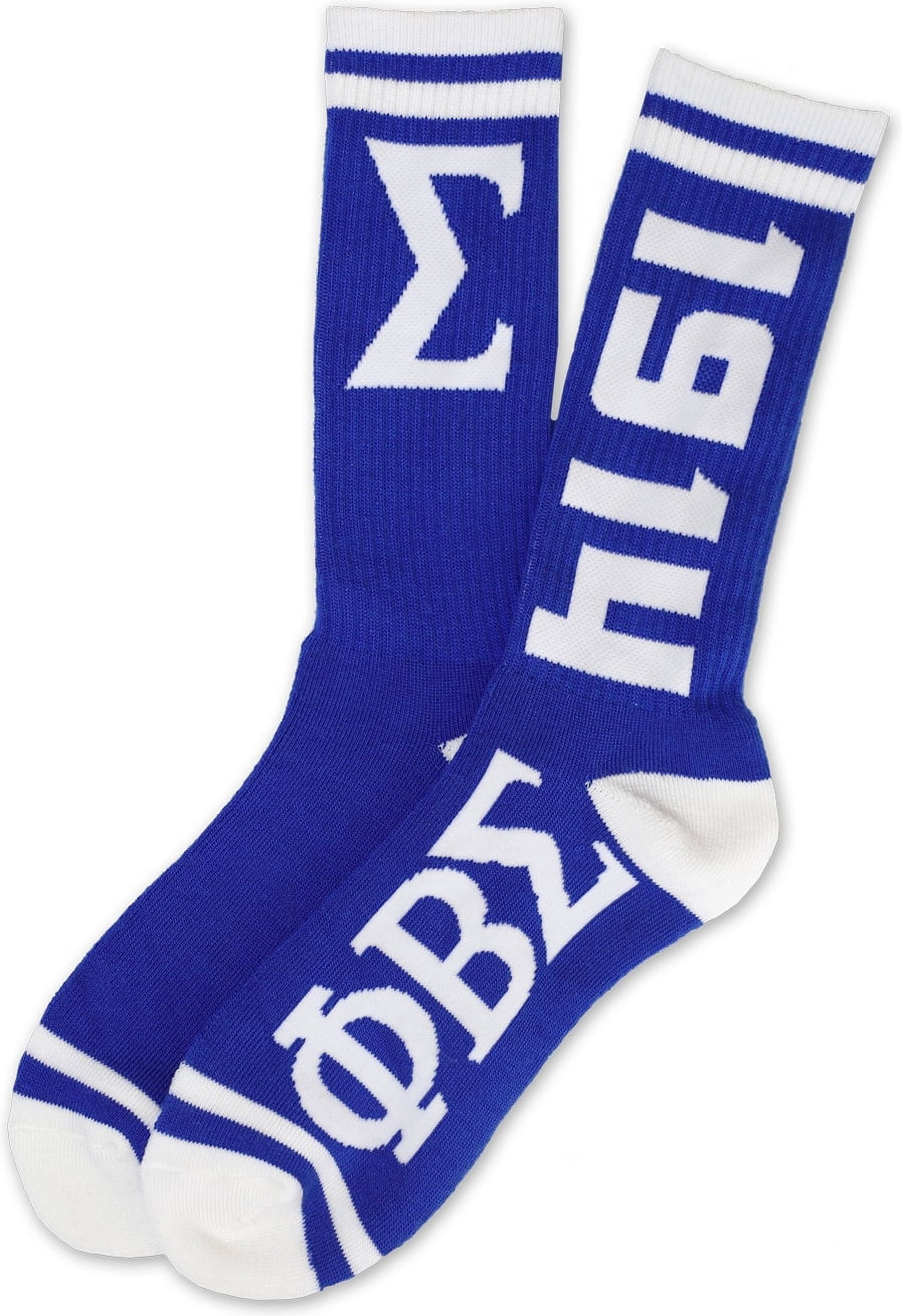 Big Boy Phi Beta Sigma Divine 9 S3 Athletic Mens Socks [Royal Blue ...