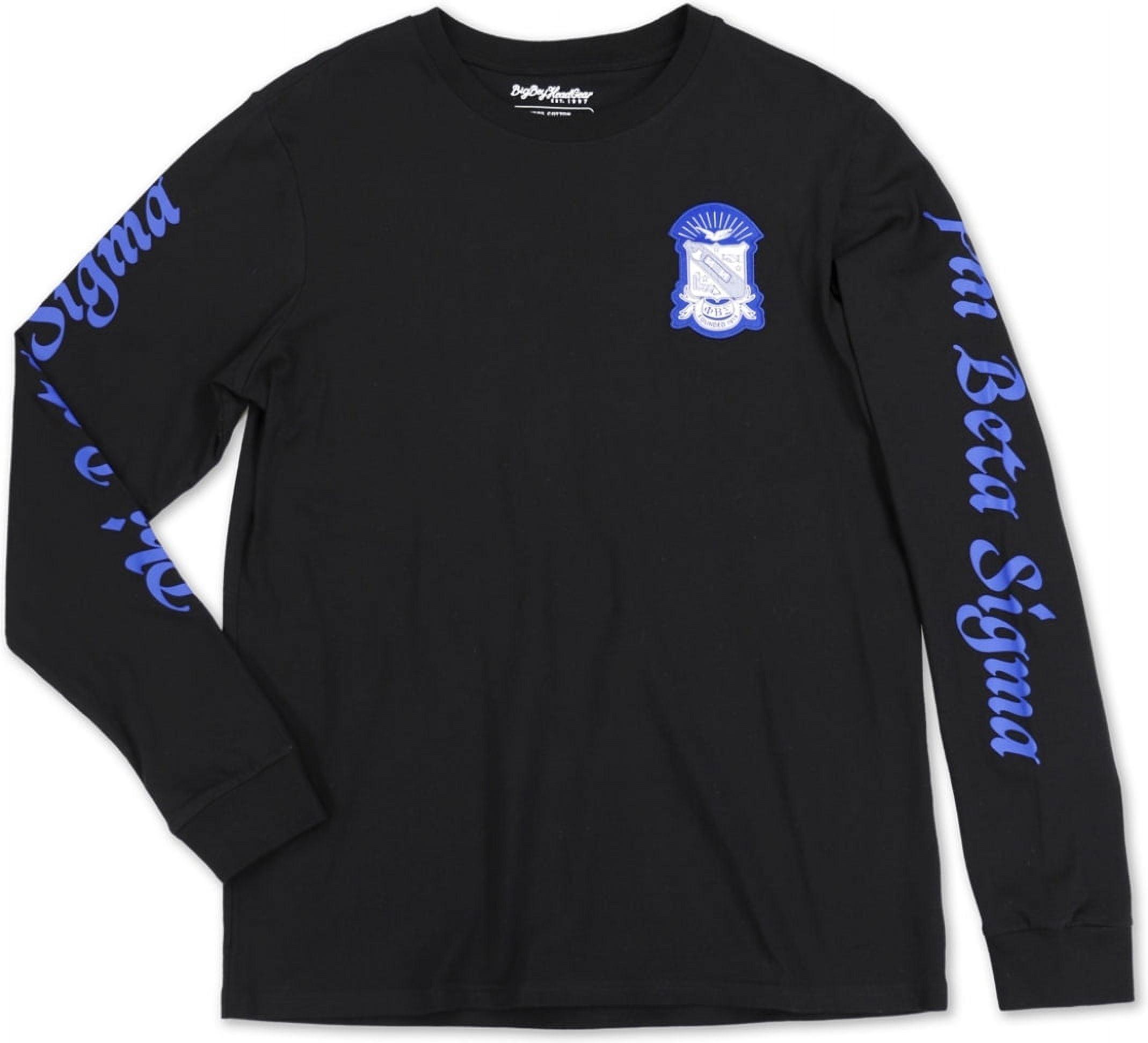 Big Boy Phi Beta Sigma Divine 9 S4 Mens Long Sleeve Tee [Black - M ...