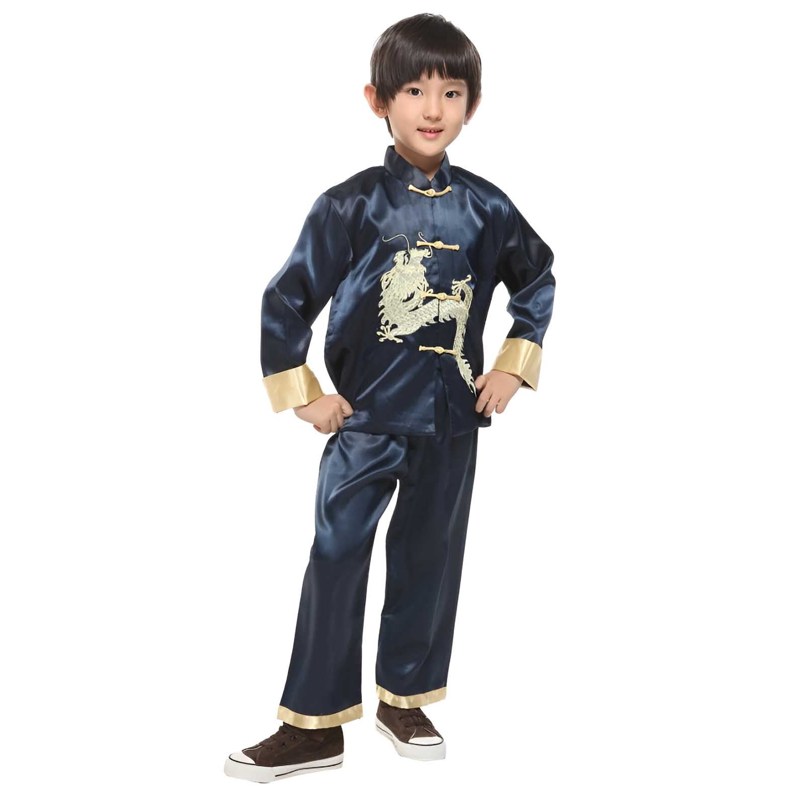 Big Boy Tang Suit Festival Spring Autumn Long Sleeve Dress Outfits for ...