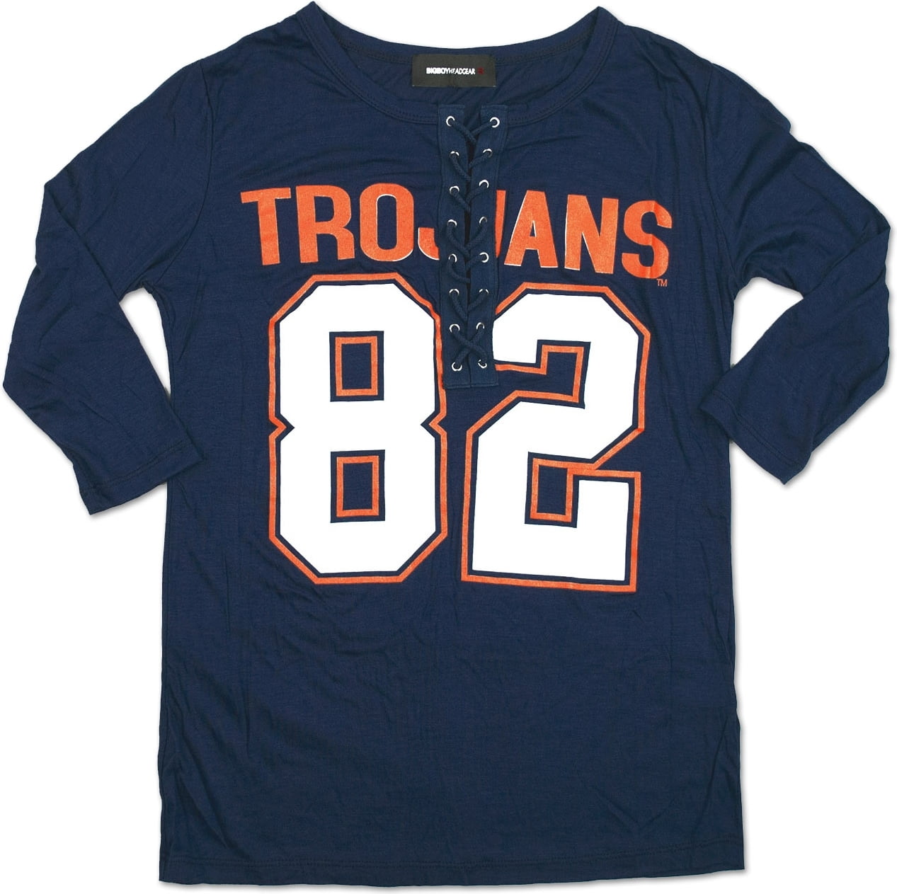 Big Boy Virginia State Trojans Ladies Football Lace Jersey Tee [Navy ...