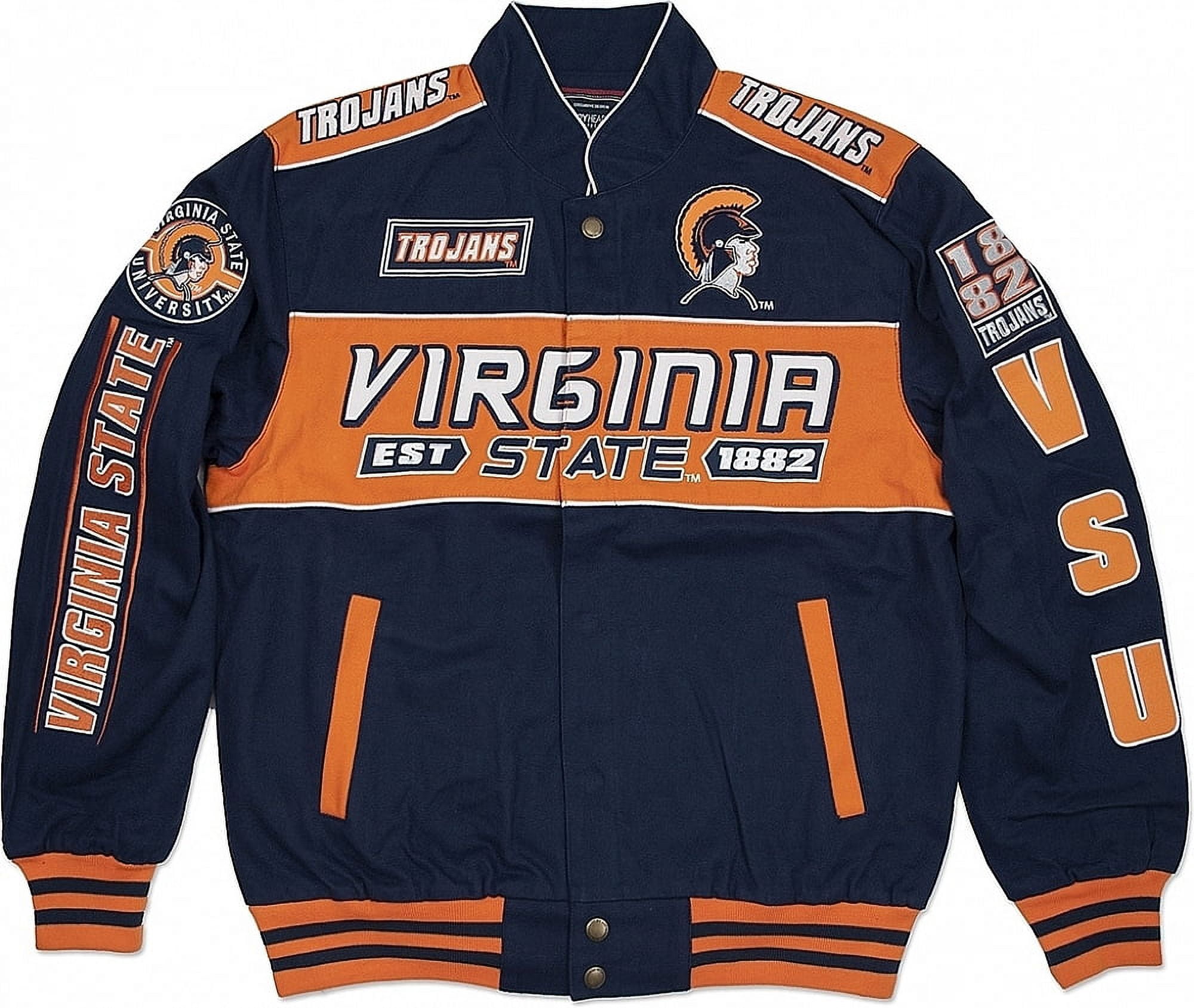 Big Boy Virginia State Trojans S11 Mens Racing Twill Jacket [Navy Blue ...