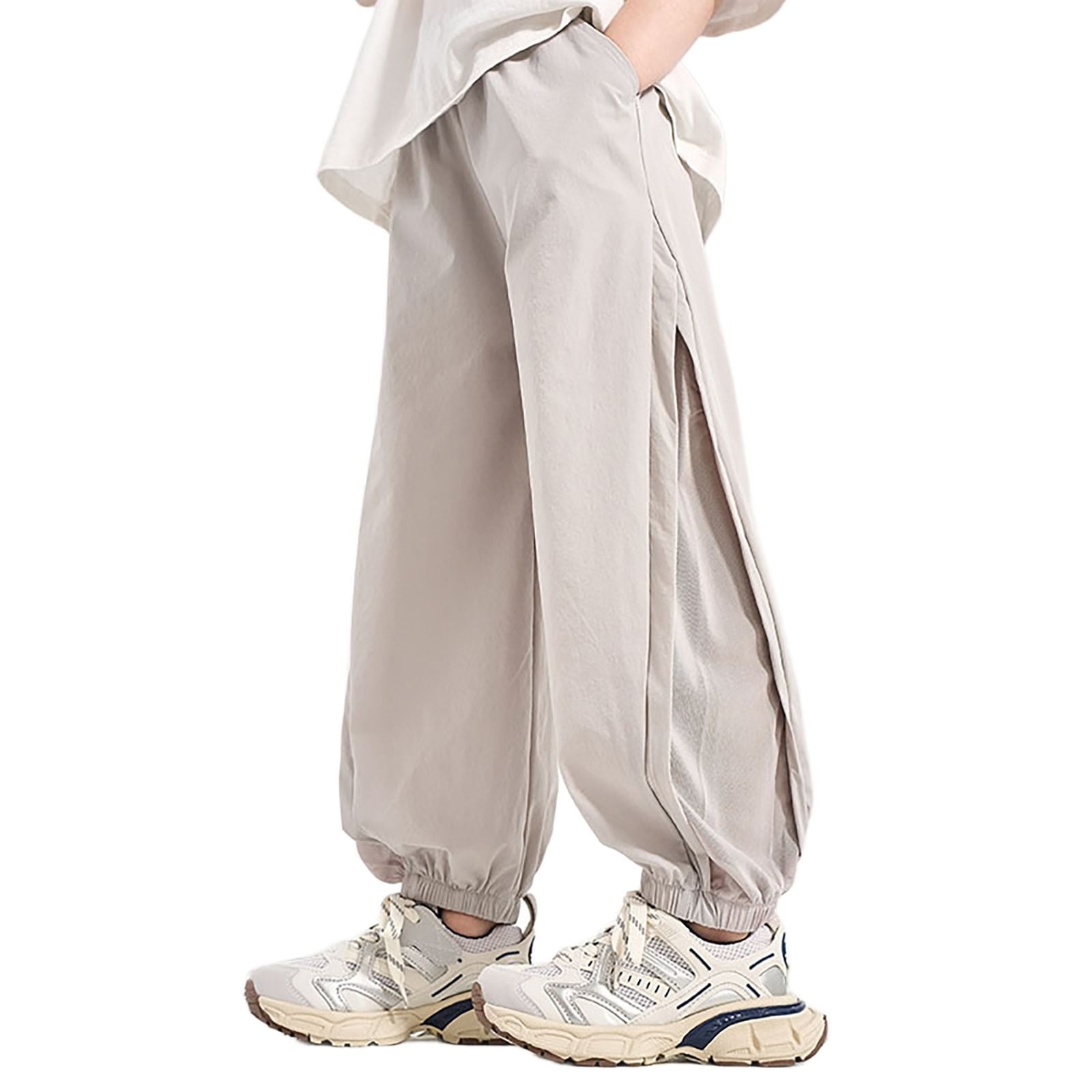 Big Boys Athletic Jogger Pants With Side Mesh Comfortable Elastic ...