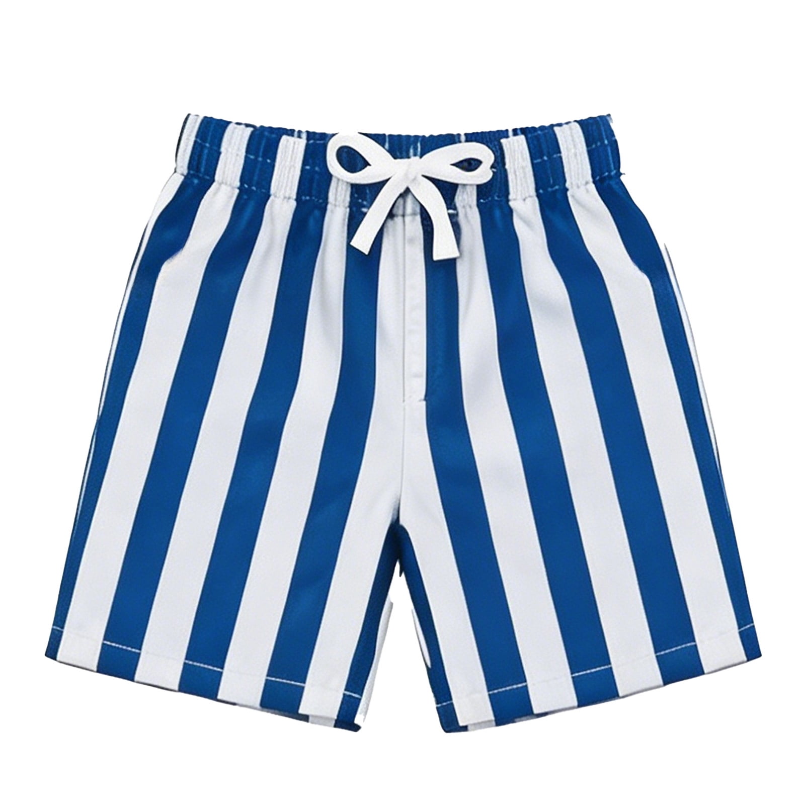 Big Boys Double Stripe Print Pocketless Swim Trunks Quick Dry Beach ...
