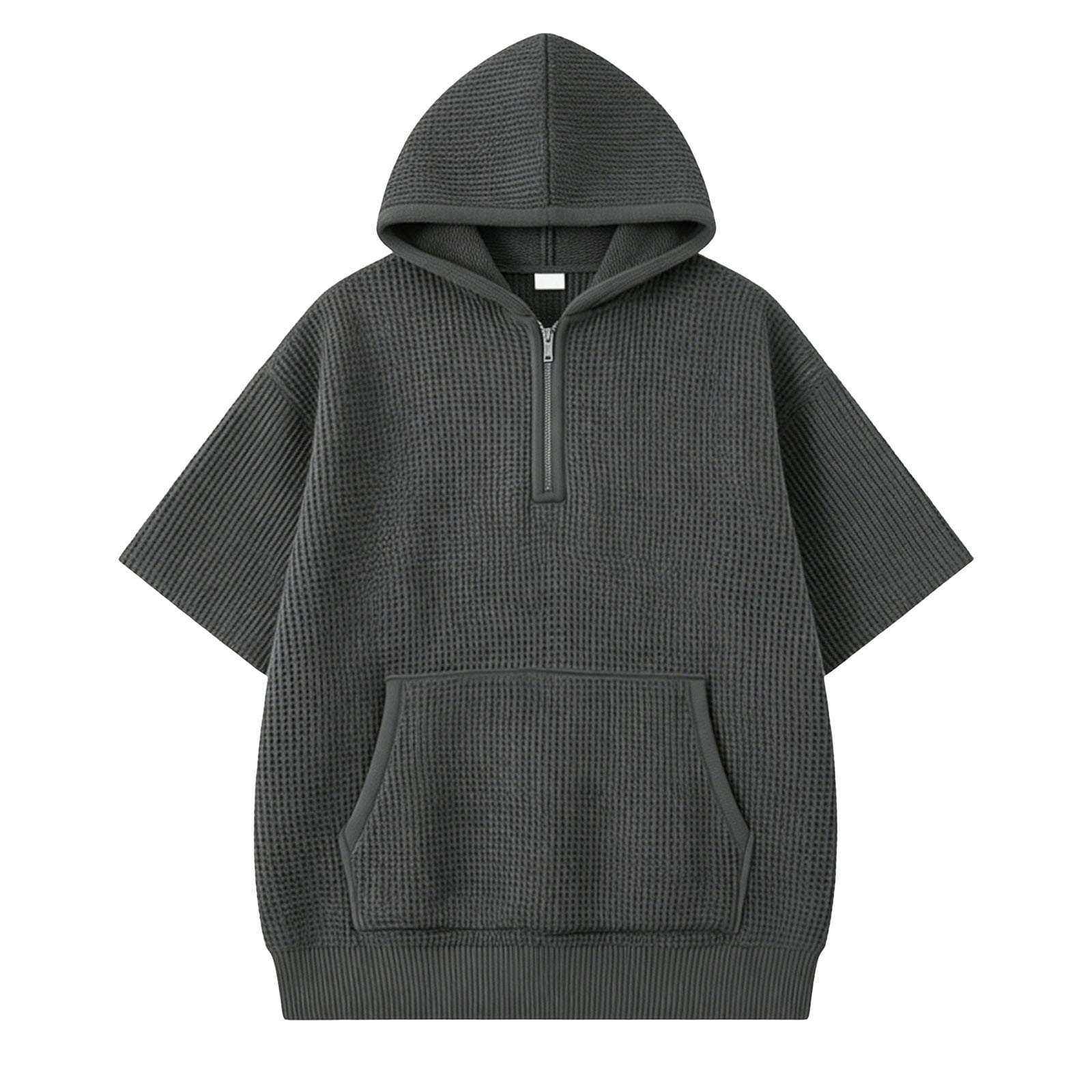Big Boys Hoodies Sweatshirts Kids Waffle Hoodie Short Sleeve Knitted ...