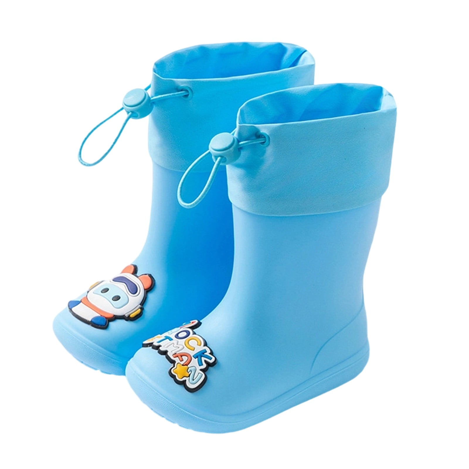 Big Boys Kids Boots Outdoor School High Top Low Heel Rain Boots With ...