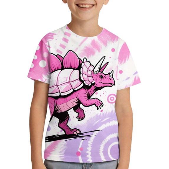 Big Boys Kids Crewneck T-Shirts Cute Graphic Print Short Sleeve Summer ...