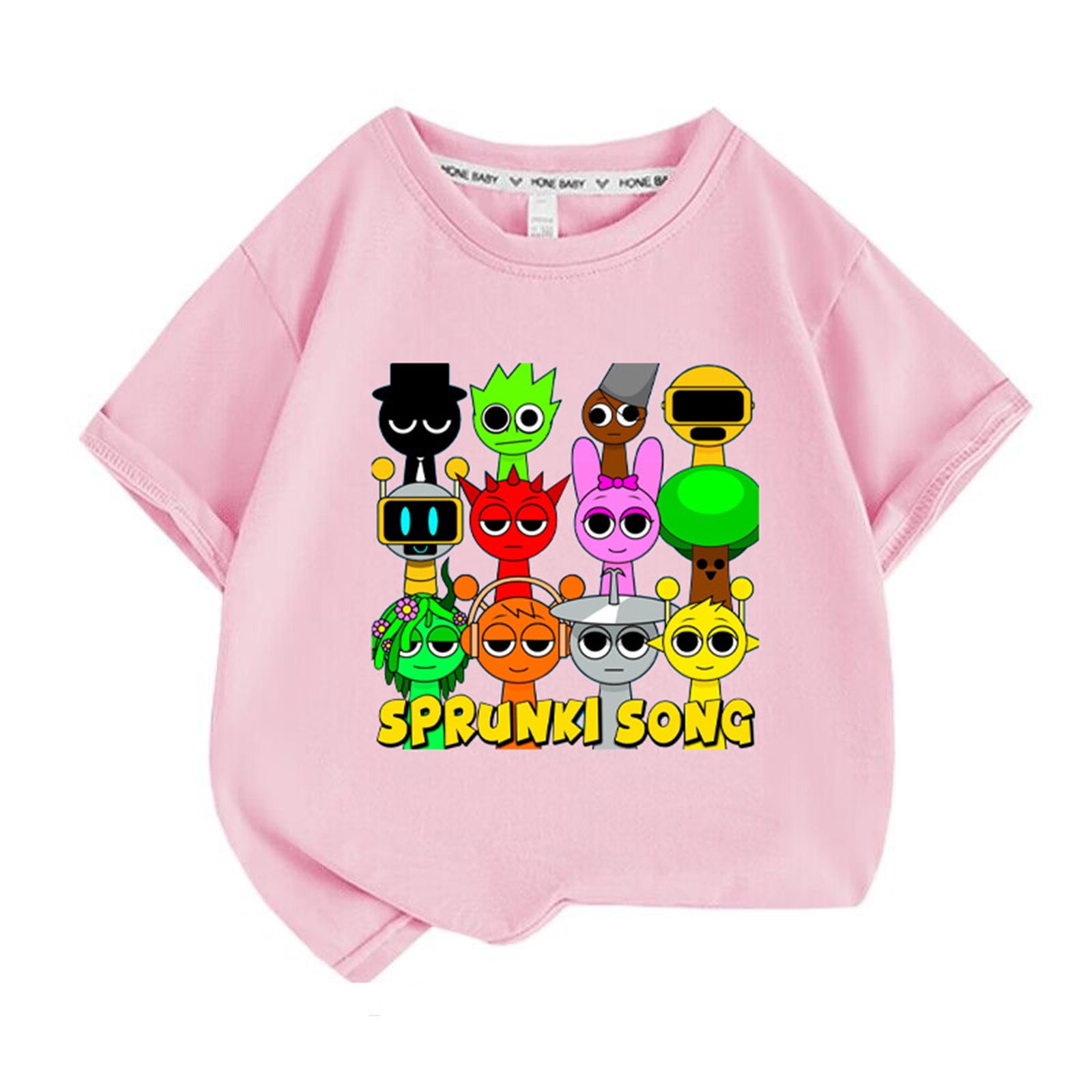 Big Boys Kids Sprunki Shirt For Fans Kids Sprunki Figure Printed ...