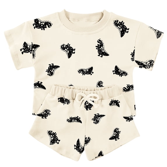 Big Boys Outfits 2 Piece Short Sleeve Graphic Print Tee And Shorts Play ...