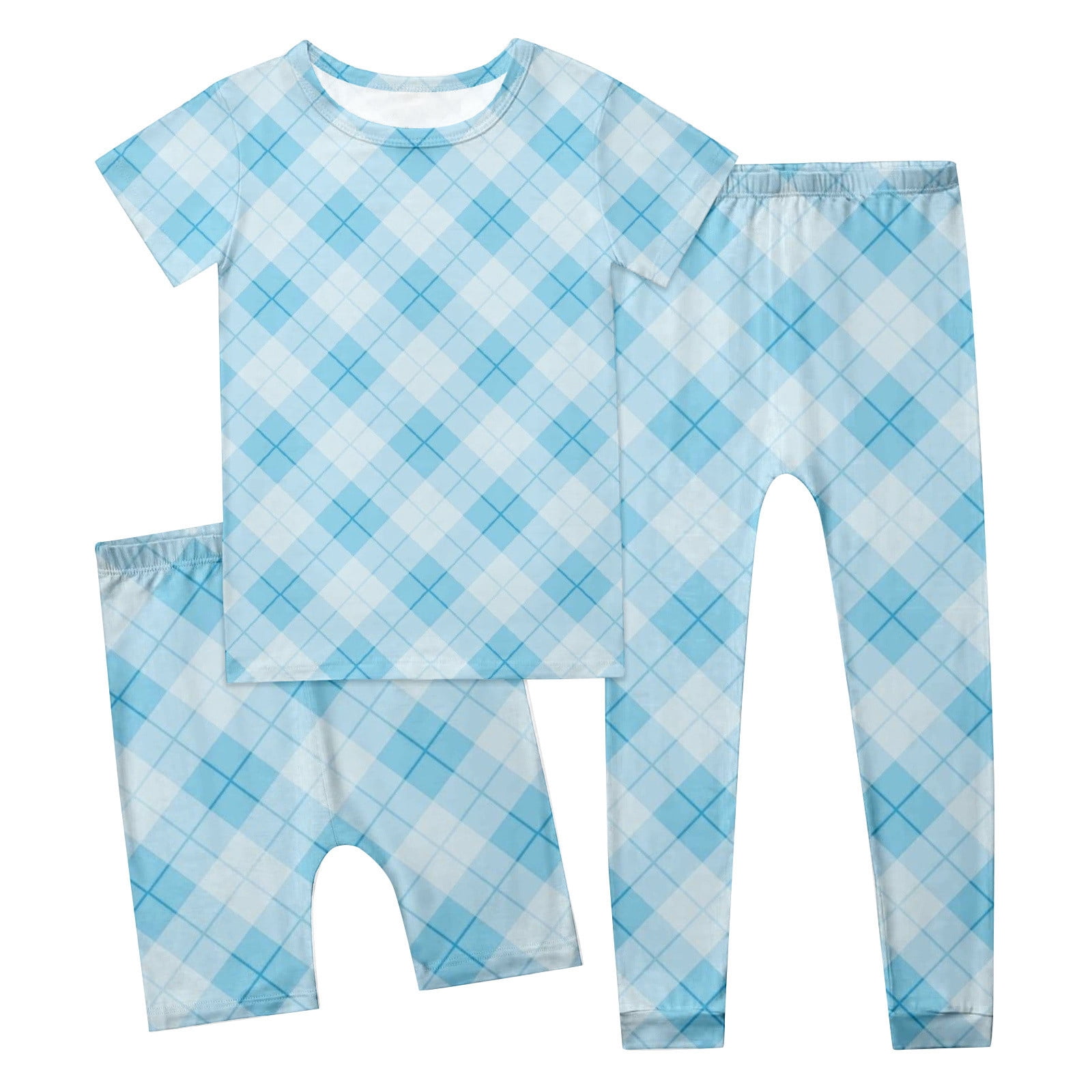Big Boys Outfits Kids Girls Sleepwear Three Piece Unisex Short Shirt ...