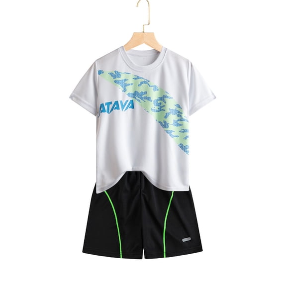 Big Boys Outfits Set Boy'S Short Sleeved Running Suit Casual Quick ...