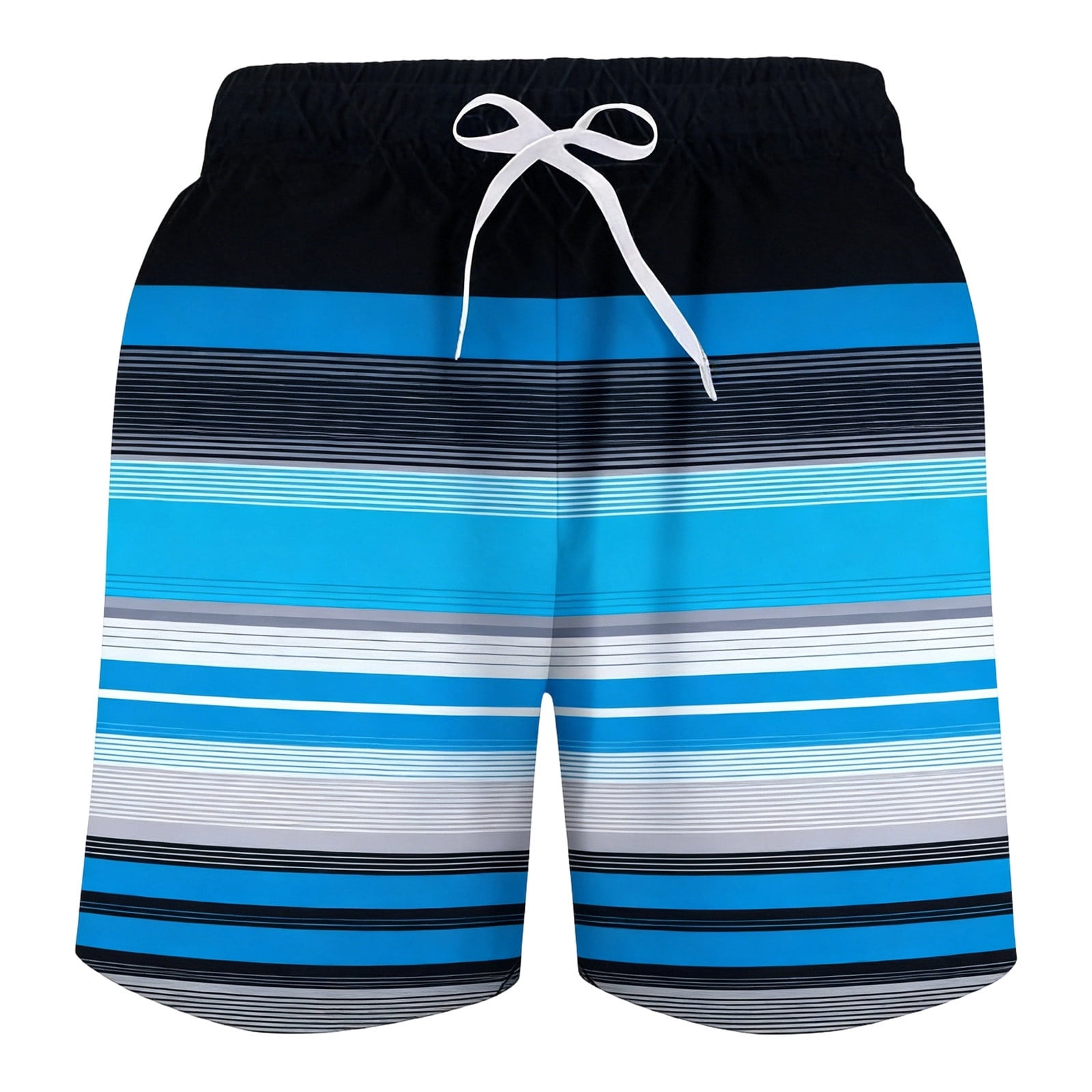 Big Boys Printed Lace Up High Waist Loose Beach Shorts Quick Dry Pool ...