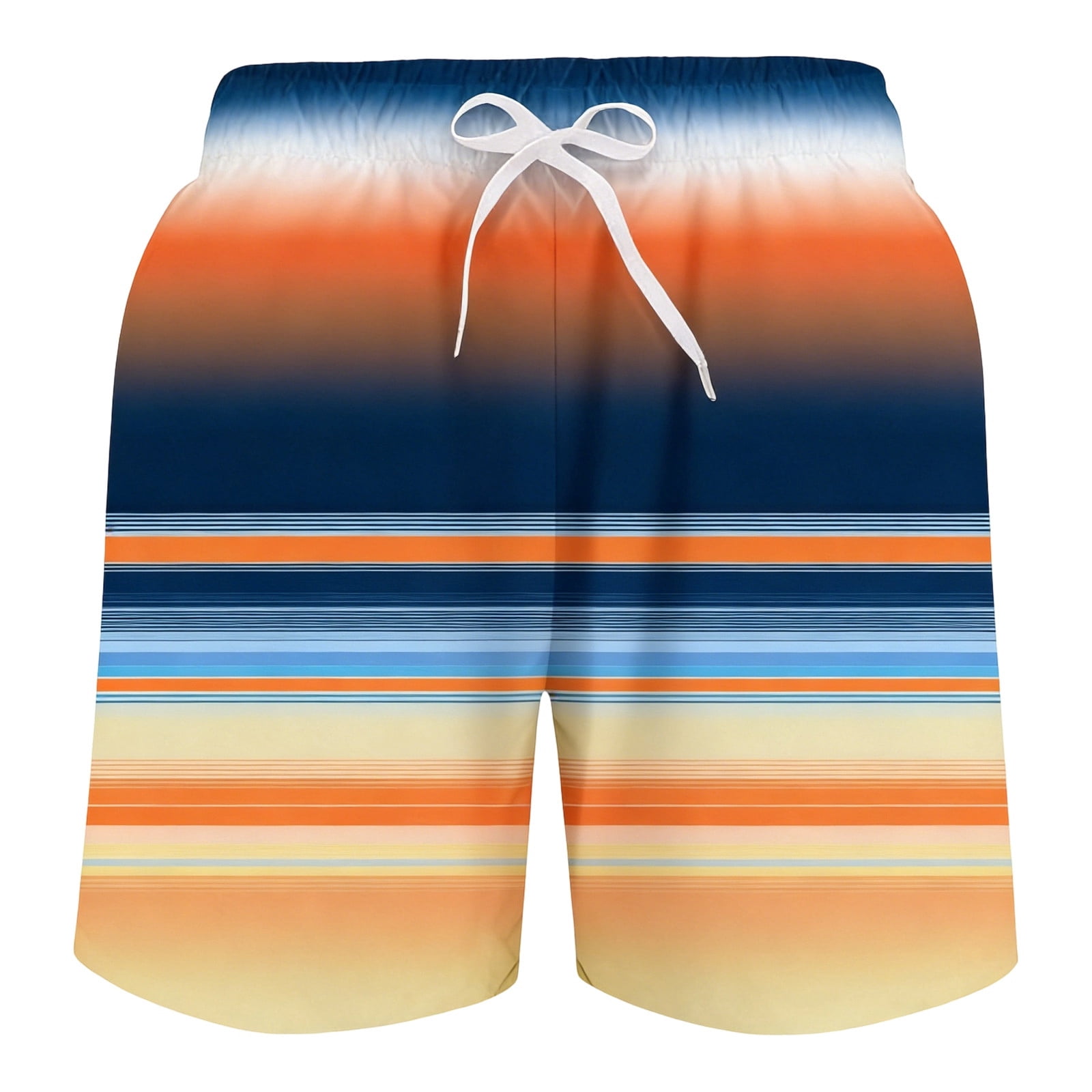 Big Boys Printed Lace Up High Waist Loose Swim Trunks Quick Dry Beach ...