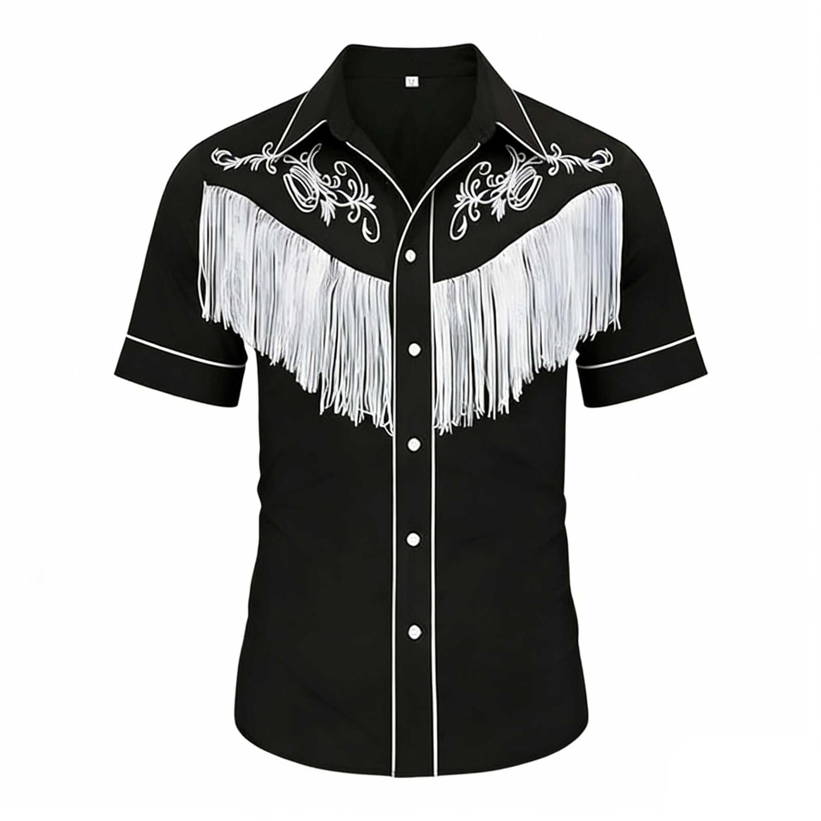 Big Boys Short Sleeve Shirts Western CowPrinButton Down Casual For And ...
