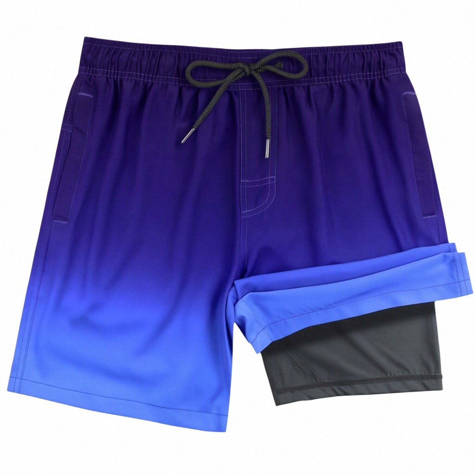 Big Boys Swimwear Bottoms Elastic Waist Swim Shorts Color Gradient Swim ...