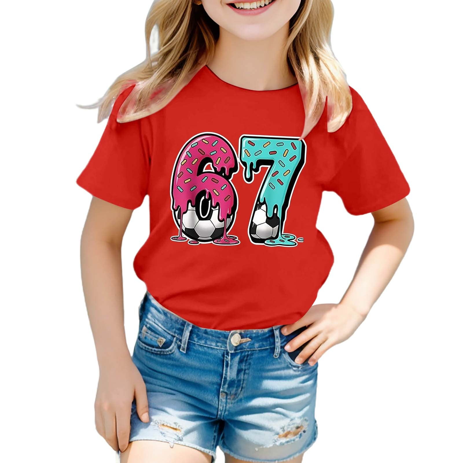Big Boys T Shirts Cartoon Number Graphic Tee Lightweight Summer Casual ...