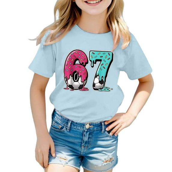 Big Boys T Shirts Cartoon Number Graphic Tee Lightweight Summer Casual ...