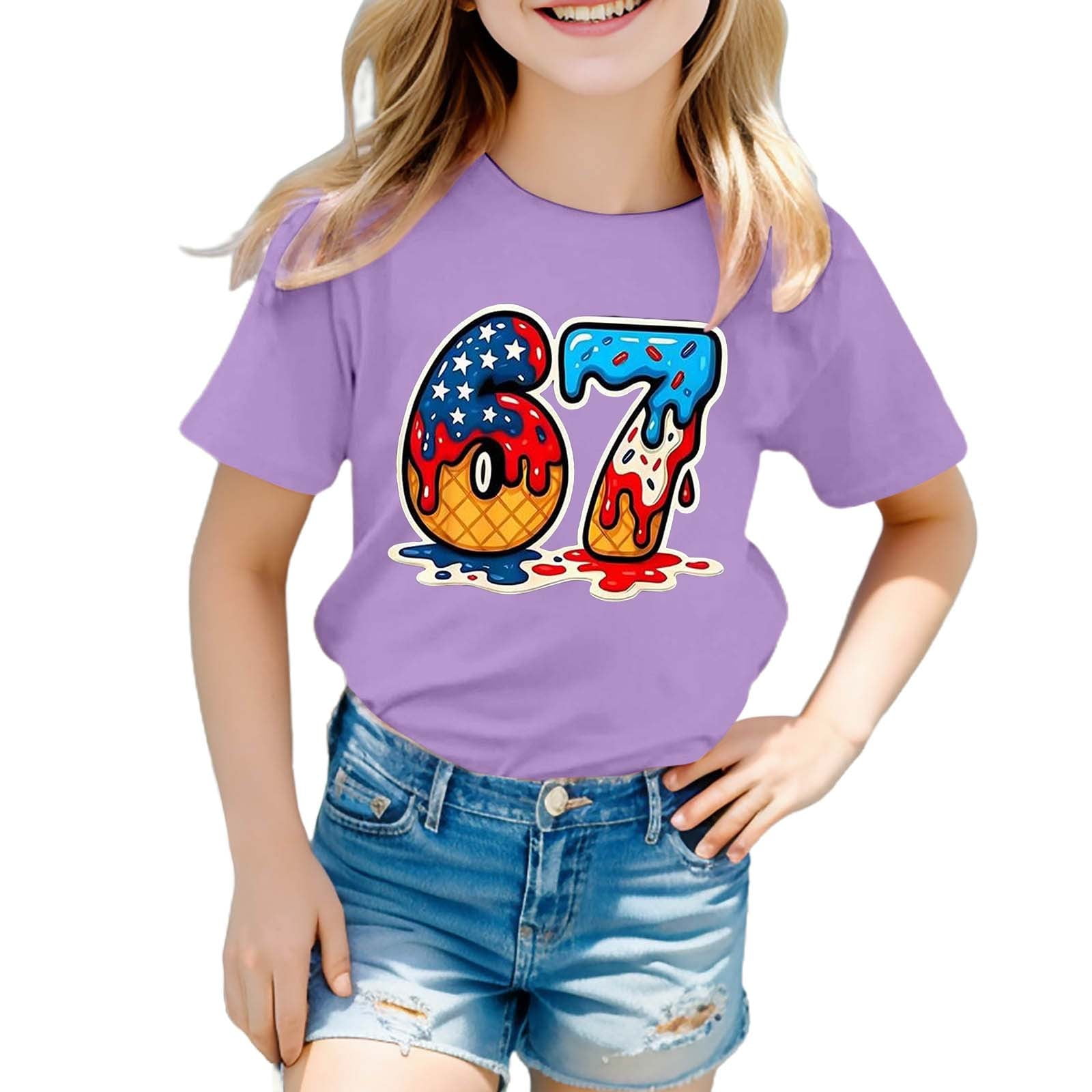 Big Boys T Shirts Cartoon Number Print Short Sleeve Tee Lightweight ...