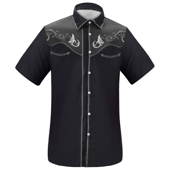 Big Boys Tops Printed Shirts Western Cowboy Theme Kids Tops Button Down ...