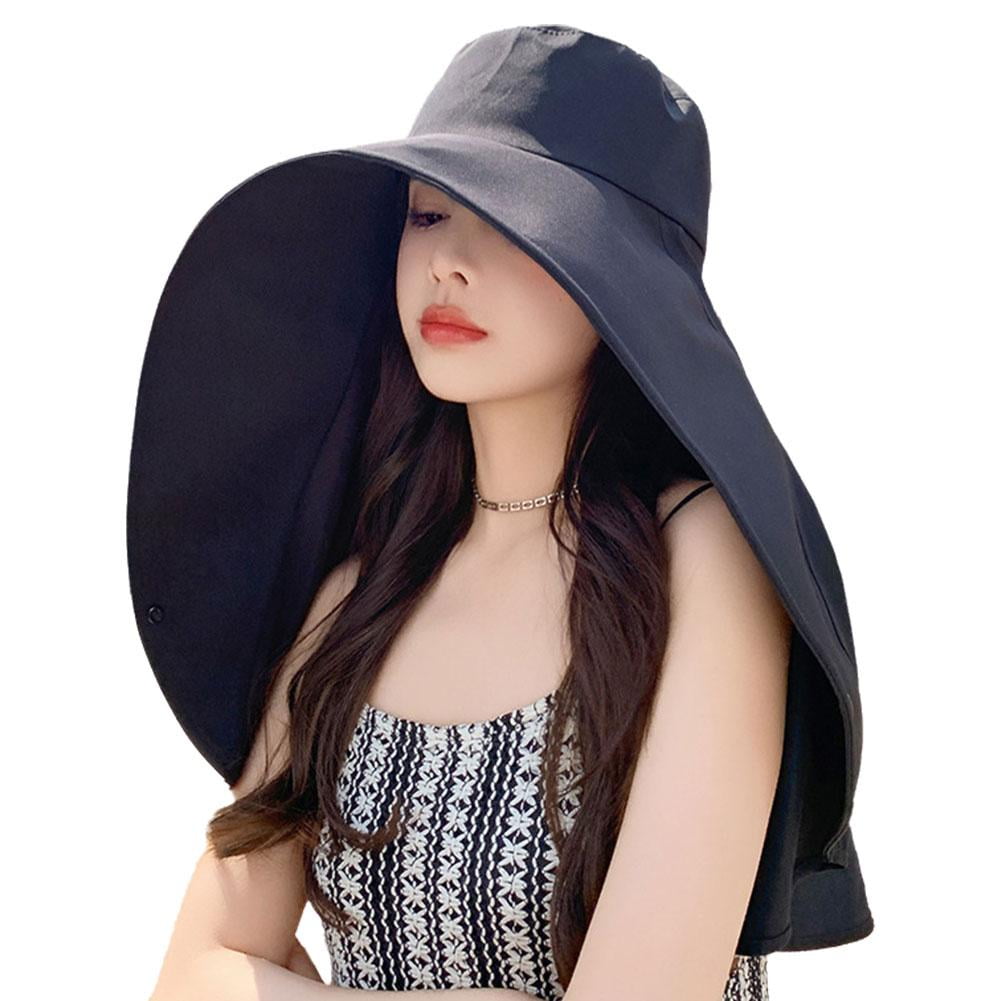 Big Brimmed Shawl Sun Hat UV Protection Face Shielding Fisherman's Hat ...