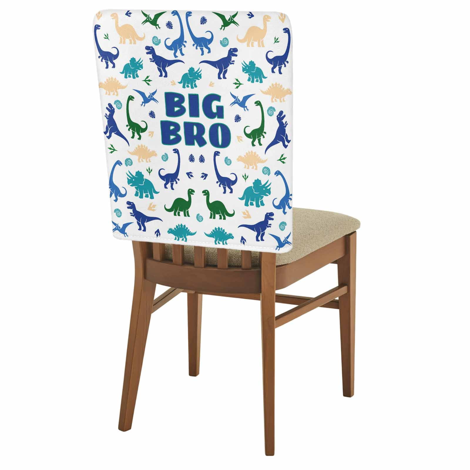 Big Bro Chair Back Covers Set of 6, Cartoon Green Blue Yellow Dinosaurs ...