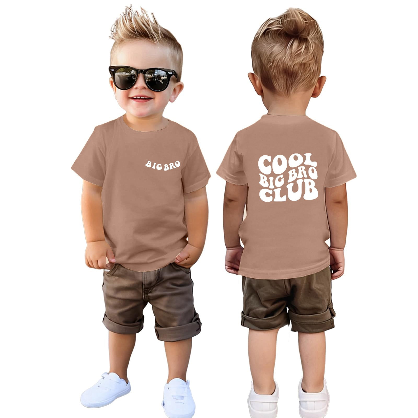 Big Bro Cool Big Bro Club Toddler Boys T-Shirt, Short Sleeve Summer Top ...