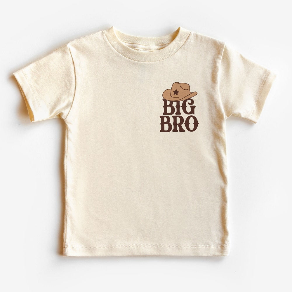 Big Bro Cowboy Hat Toddler Shirt For Boys Big Brother Sibling Reveal ...