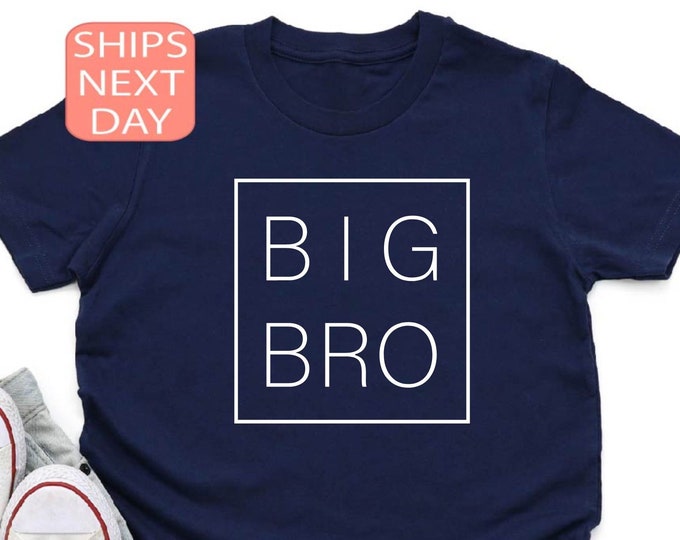 Big Bro Shirt, Promoted To Big Bro, Announcement T Shirt, Son, Big Bro ...