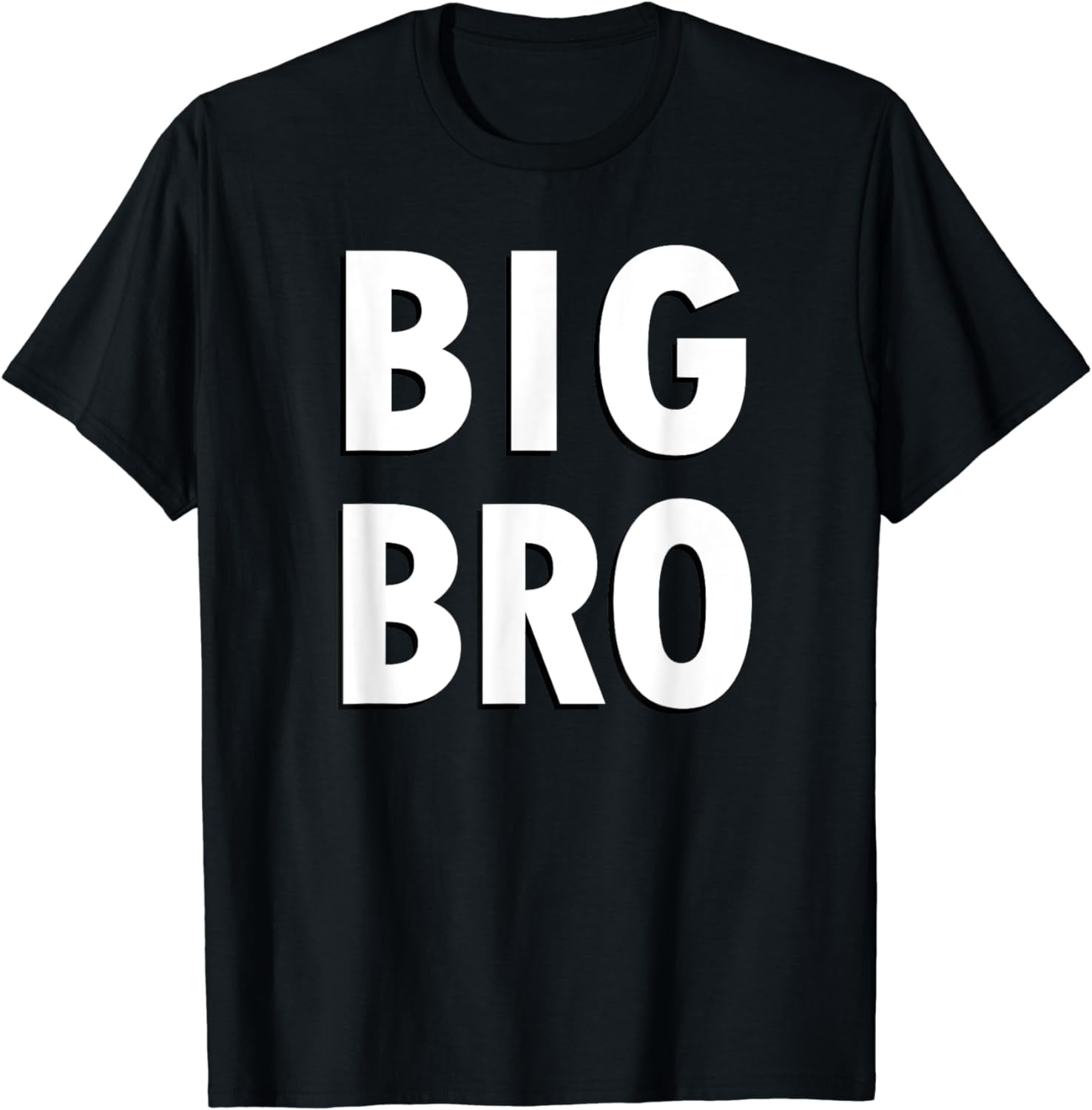 Big Bro Simple Black and White Text Big Brother T-Shirt - Walmart.com