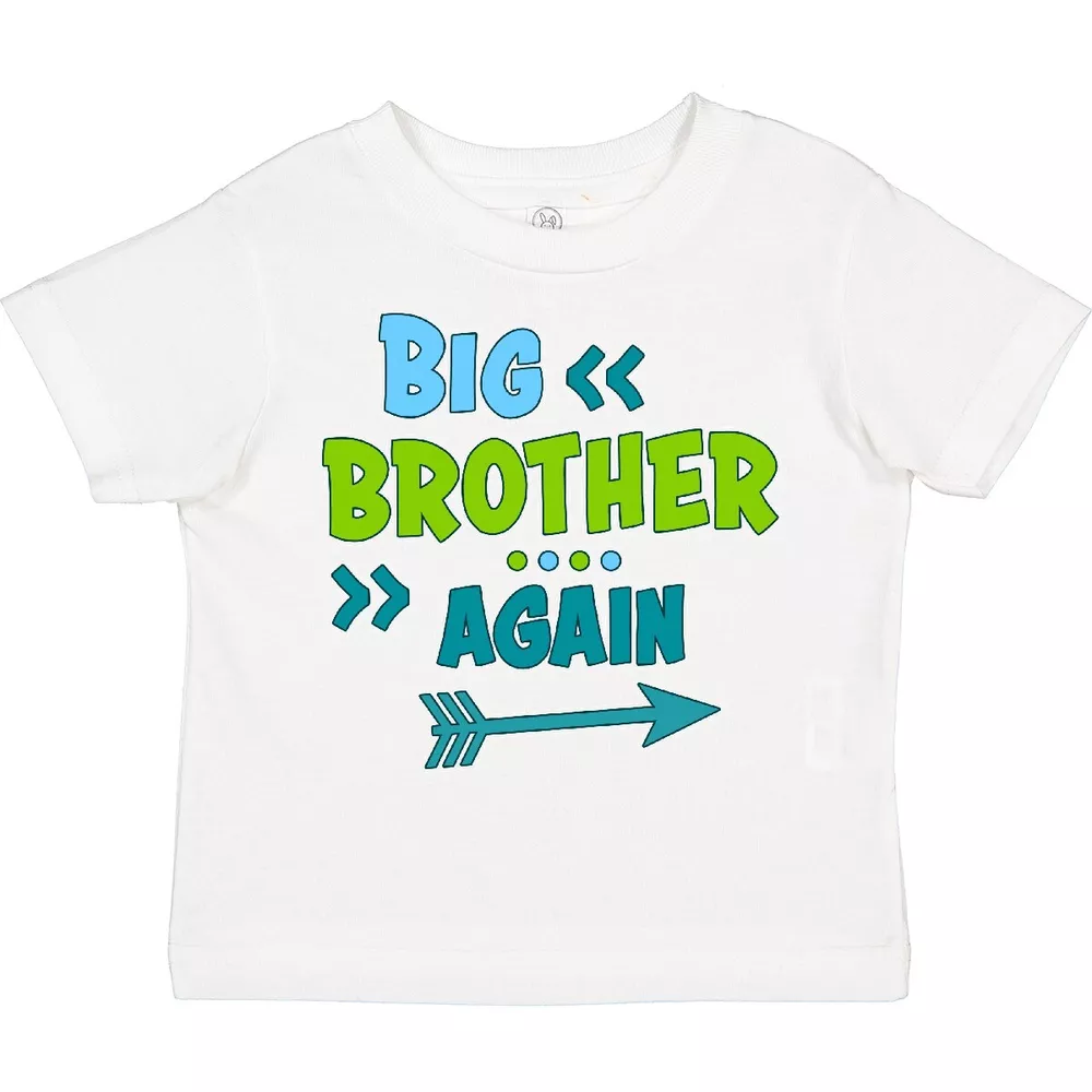 Big Brother Again With Arrow Toddler T-Shirt Family Bro Sibling Gift ...