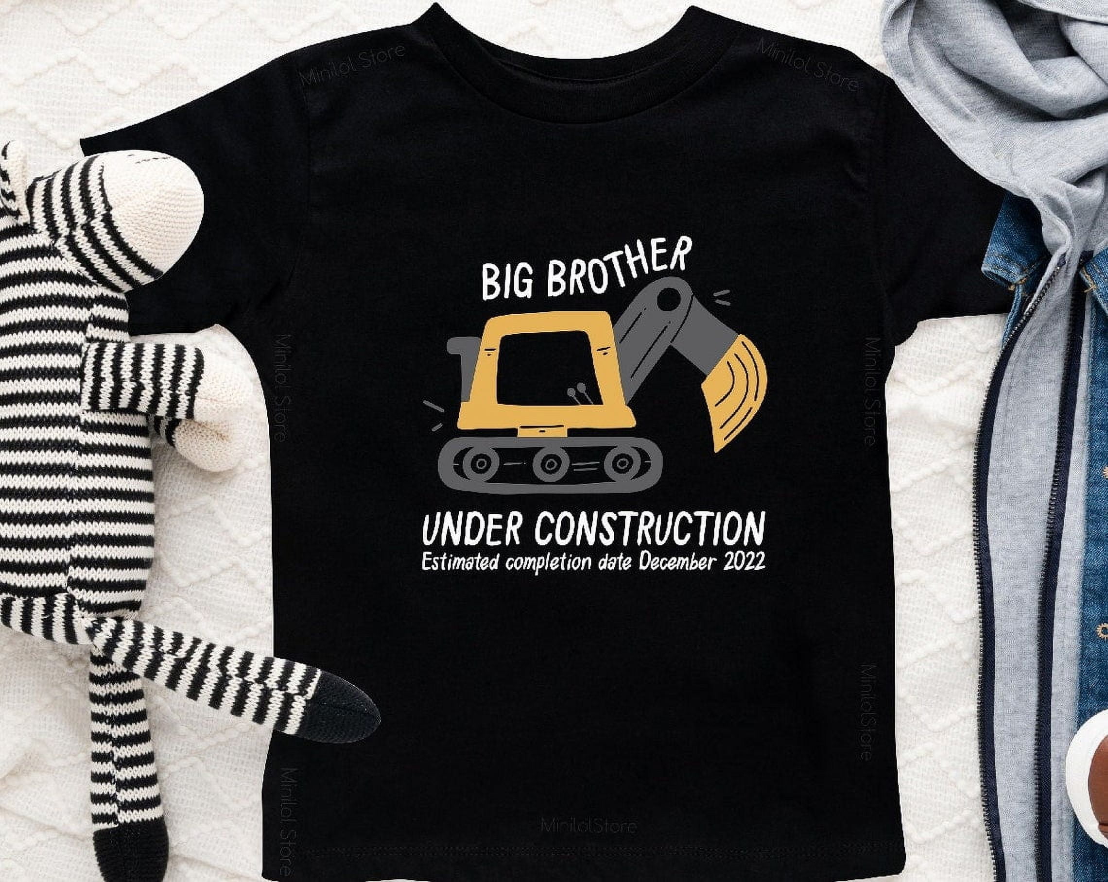 Big Brother Under Construction Shirt, Pregnancy Announcement Kids Shirt ...