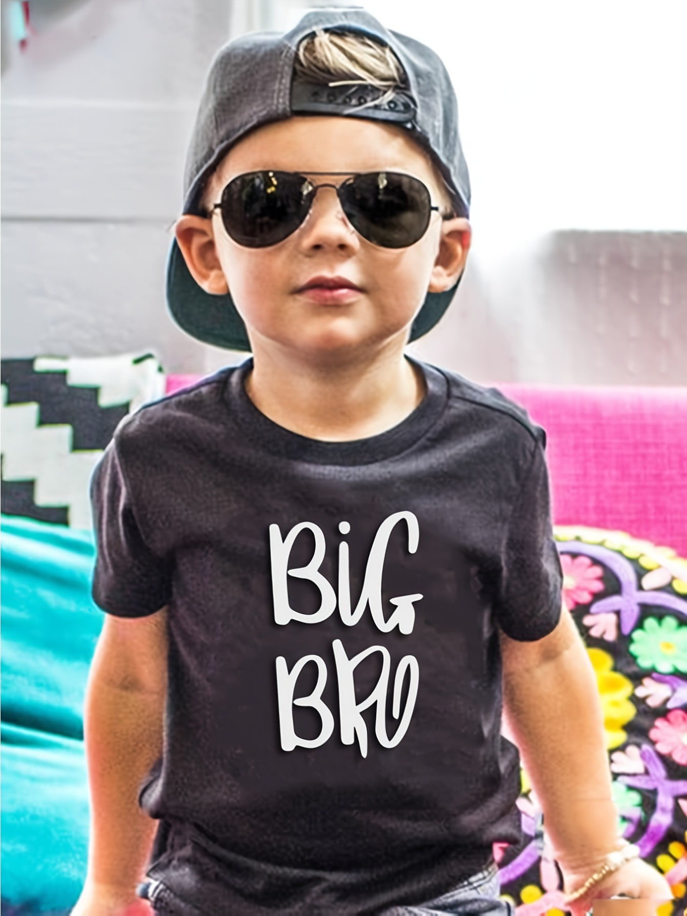 Big Brother Cotton T-Shirt for Youngsters - Short Sleeve, Round Neck ...