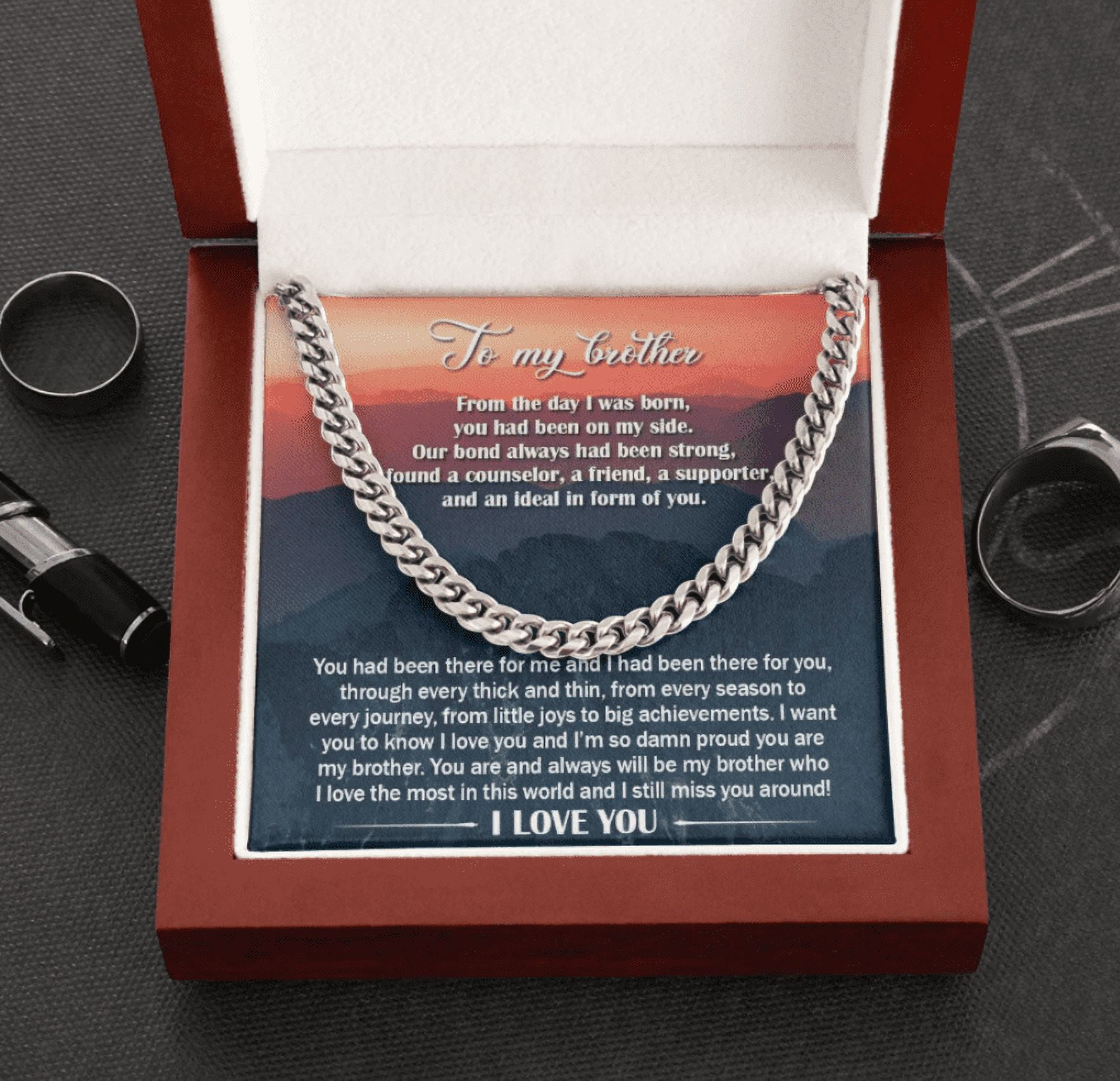 Big Brother Cuban Chain Necklace, Brother Gift Ideas, Big Brother Gifts ...