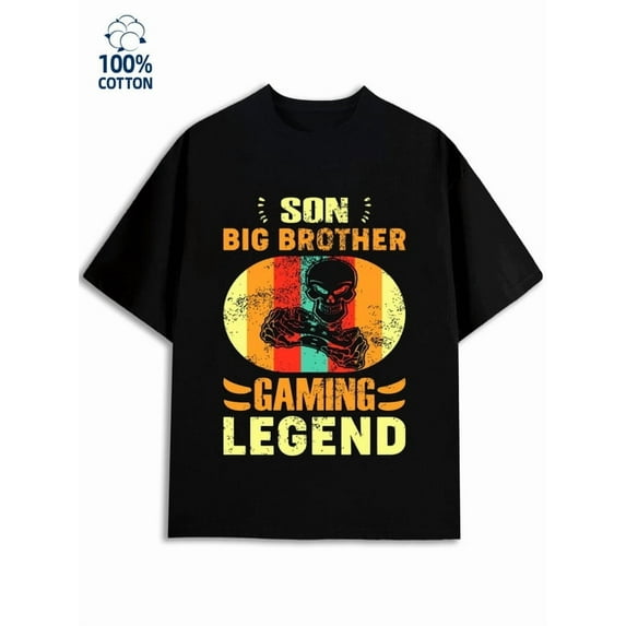 Big Brother Gaming men's funny humor 180G 100% Cotton black work ...