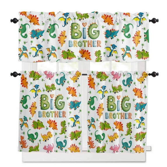 Big Brother Kitchen Curtains Valances and Tiers Cartoon Pink Yellow ...