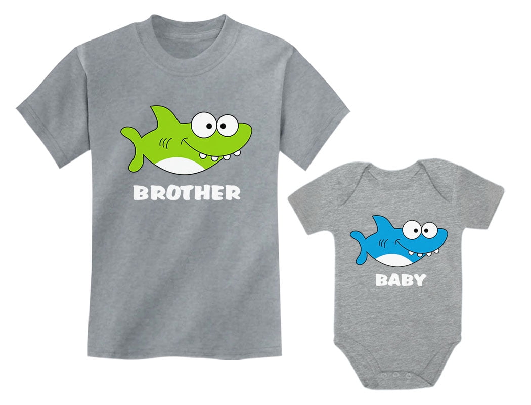 Big Brother Little Brother Outfits Shark Matching Gifts for Siblings ...