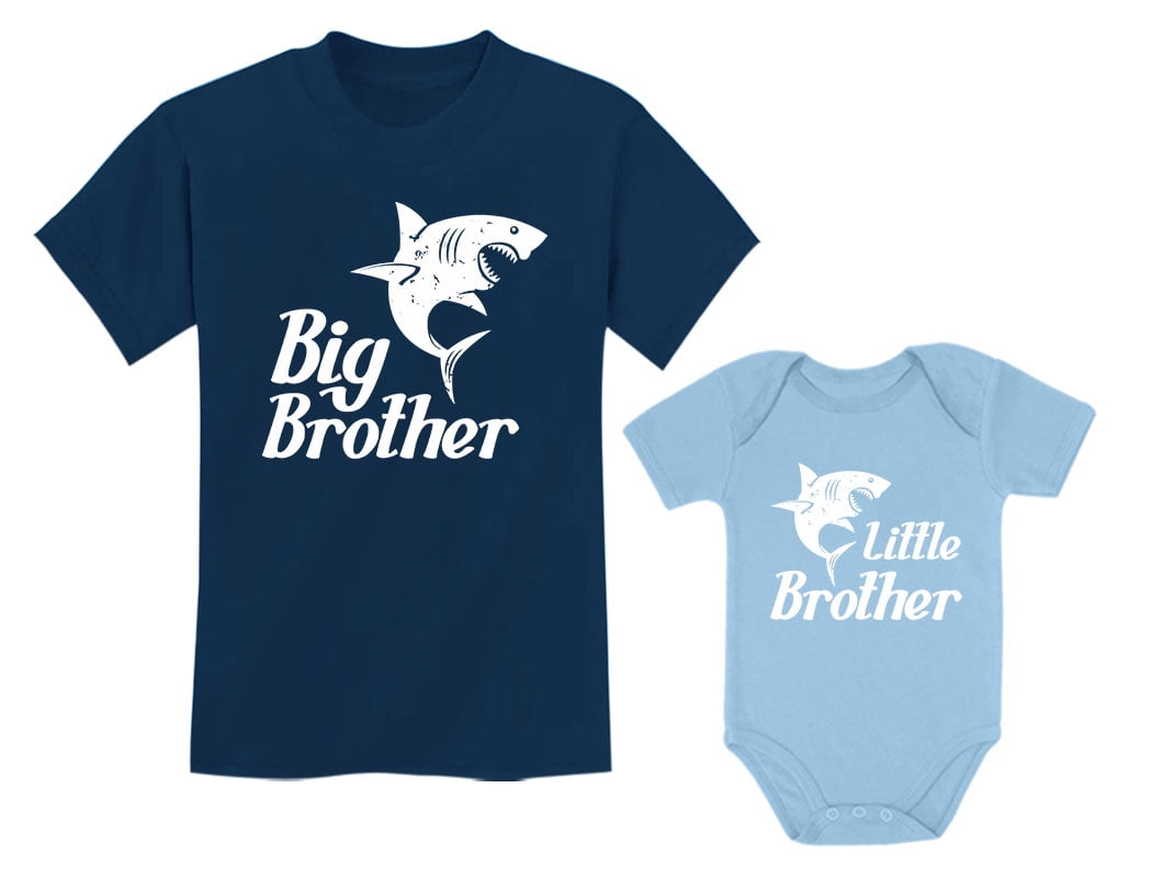 Big Brother Little Brother Shirts Gift For Shark Loving Boys Siblings ...