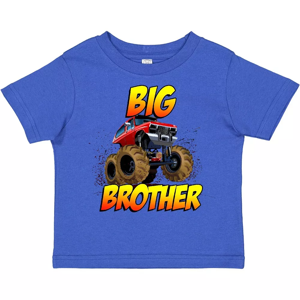 Big Brother Monster Truck Toddler T-Shirt Gift Child Preschooler Kid Baby Clothing, Cute Baby ...