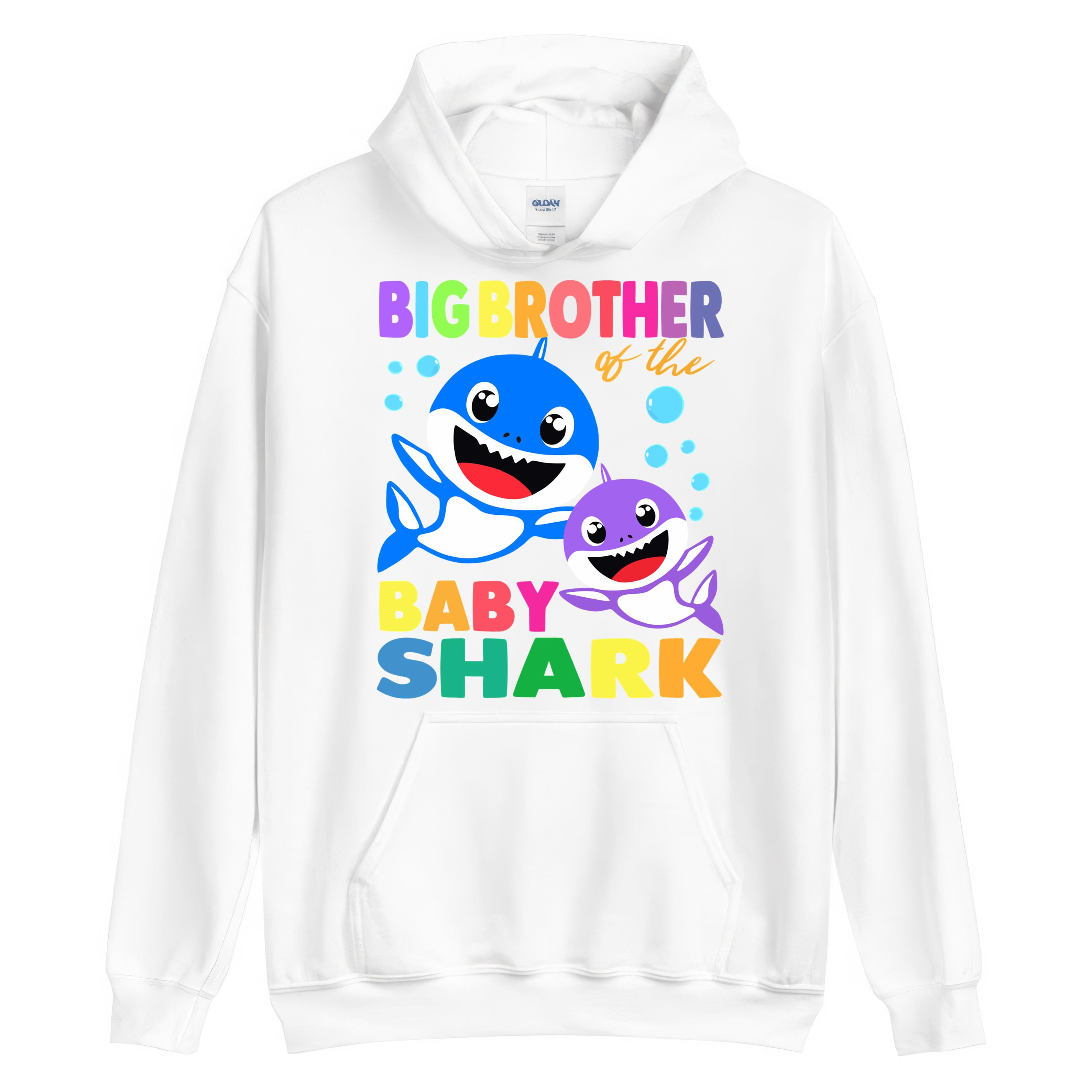 Big Brother Of The Baby Shark Birthday Big Brother Shark Men Gift Black ...
