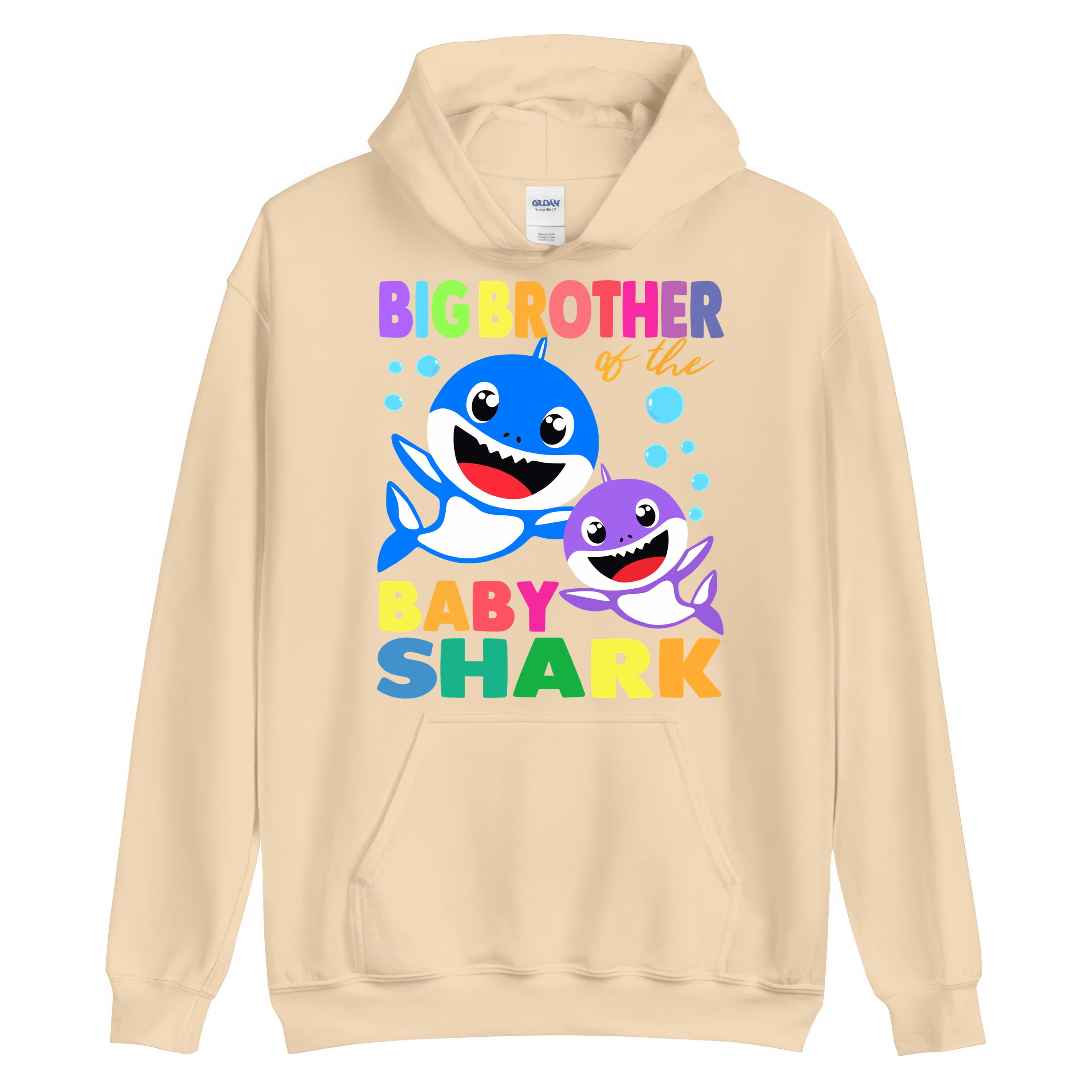 Big Brother Of The Baby Shark Birthday Big Brother Shark Men Gift Black ...