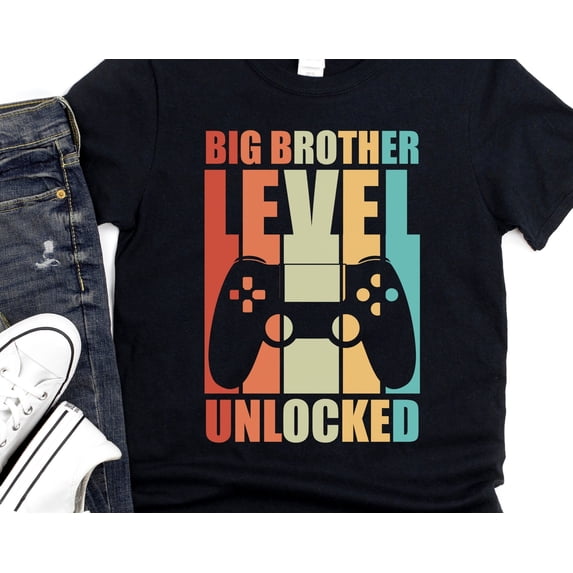 Big Brother Shirt Big Brother Gift Big Bro Shirt Big Brother Level ...