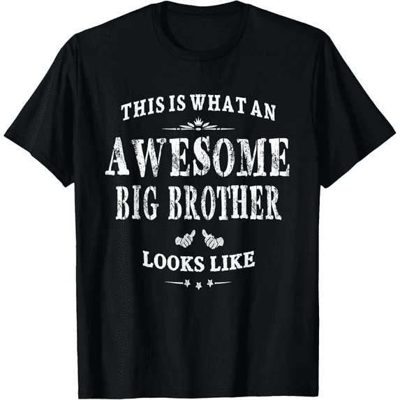 Big Brother T-Shirt Toddler Boys Cute Print Cotton Tees Little Kids ...
