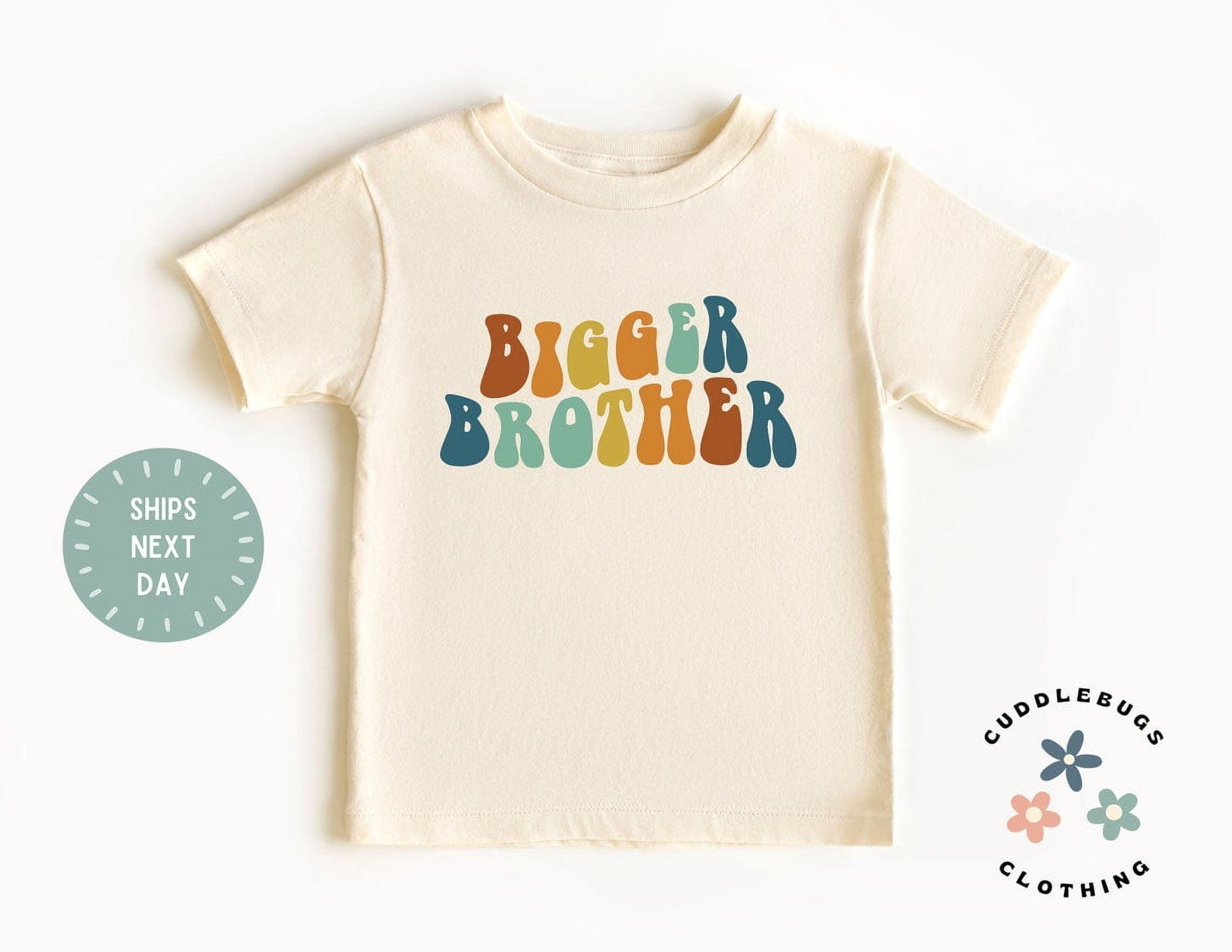 Big Brother Toddler Shirt - Retro Bigger Brother Kids Tee - Vintage ...