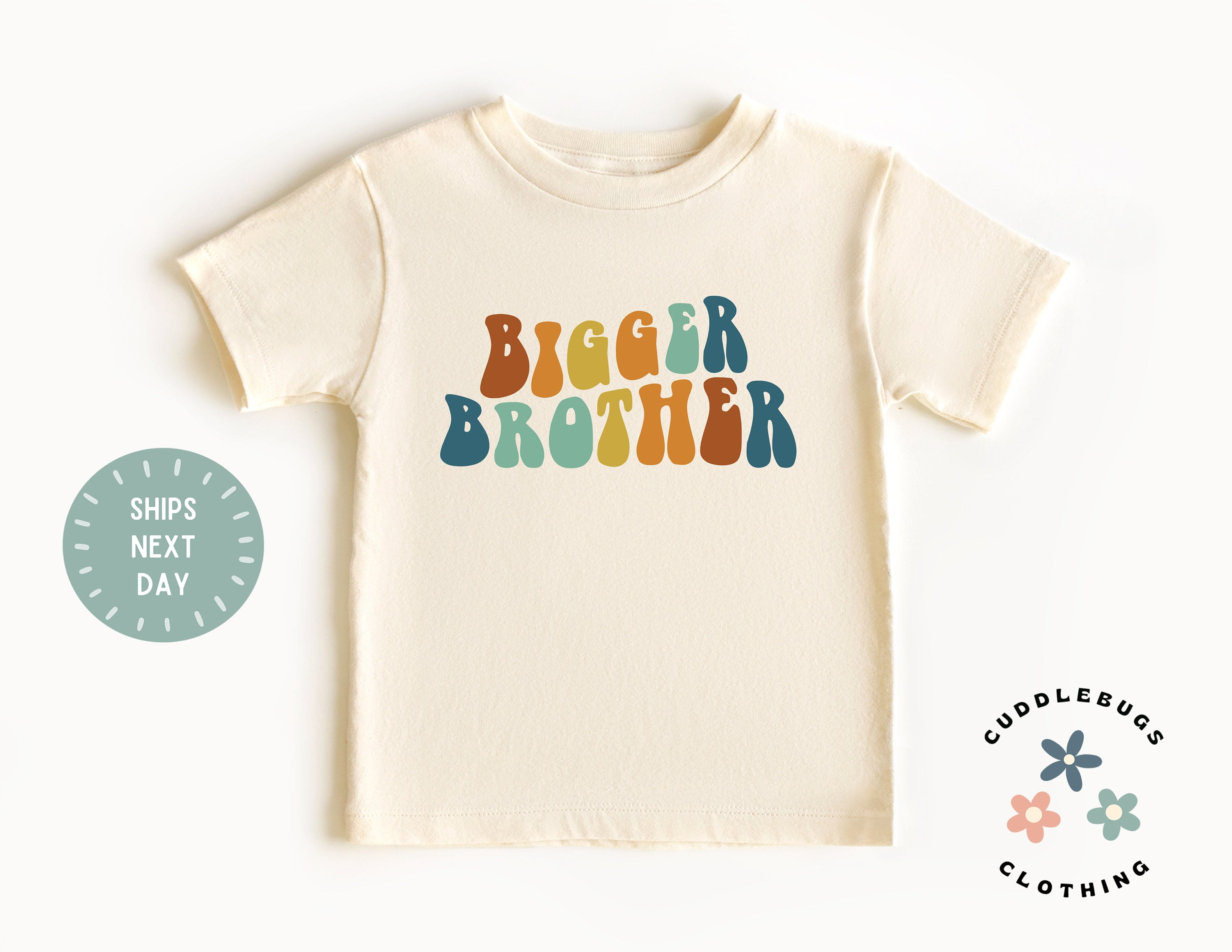 Big Brother Toddler Shirt, Retro Bigger Brother Kids Tee, Vintage ...