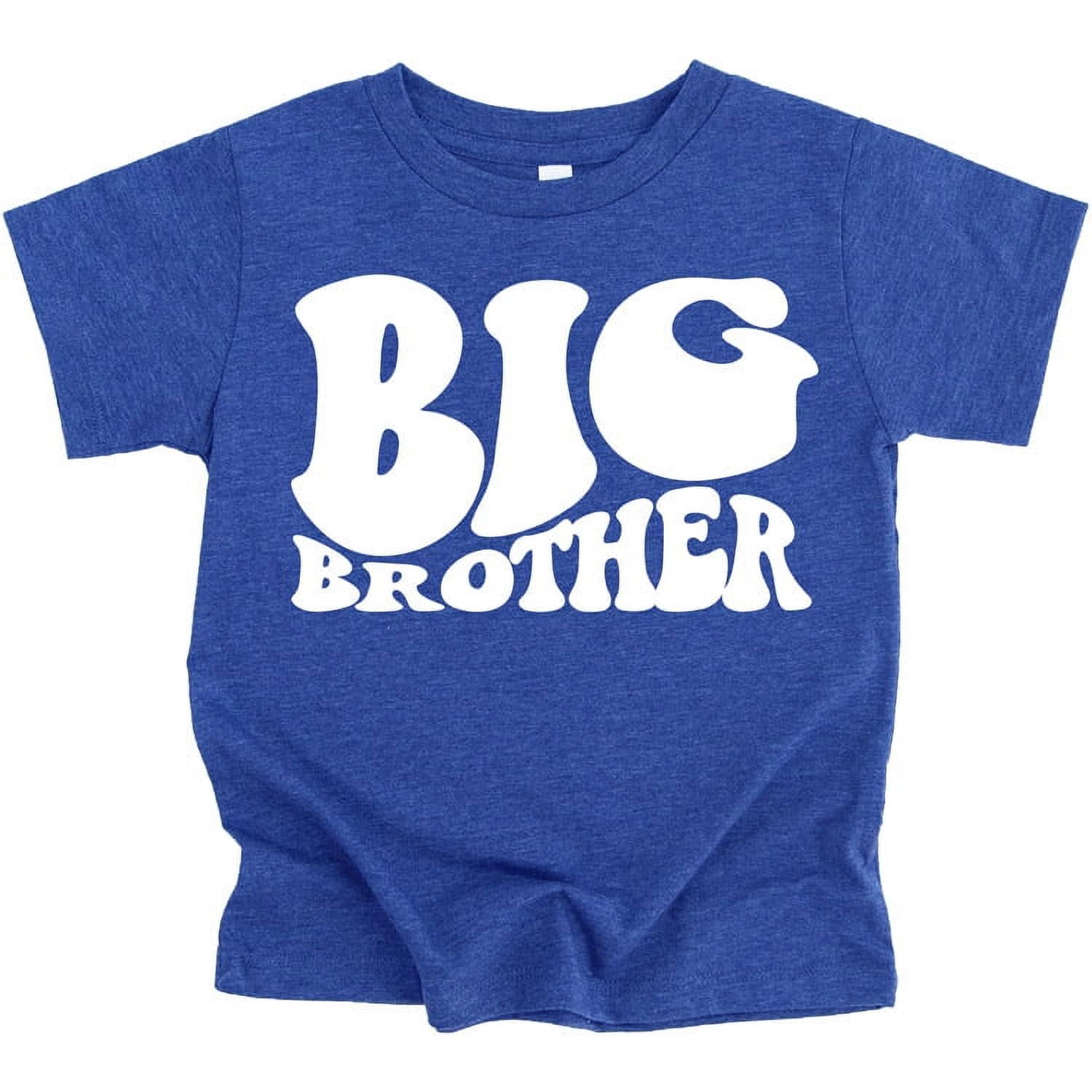 Big Brother Wavy Retro Matching Sibling Outfits Vintage Royal Shirt 4T ...