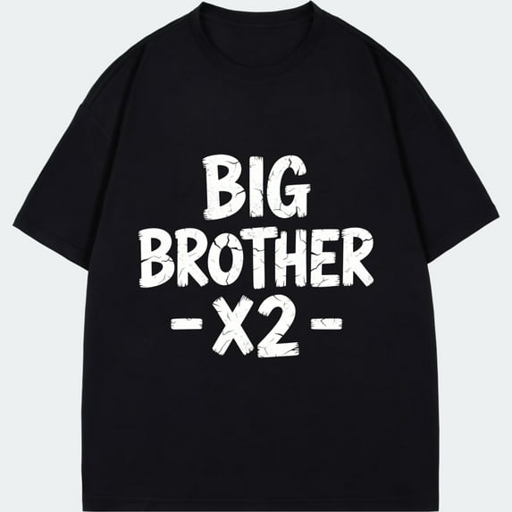 Big Brother X2 T Shirt Black Graphic Print For Family Matching Outfits ...