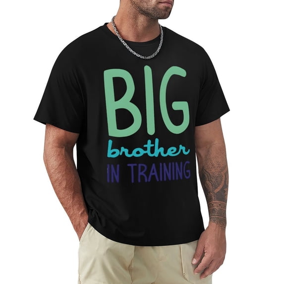 Big Brother in Training Men's Cotton HD Print Short Sleeve T-Shirt Crew ...